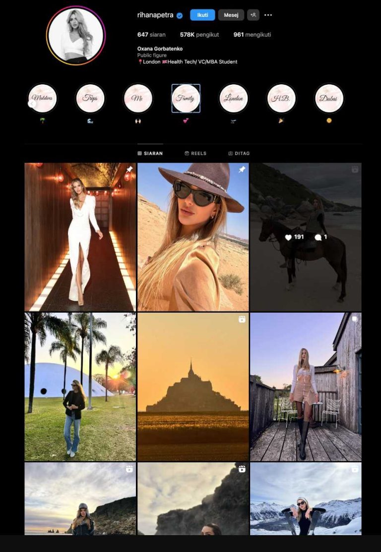 Akaun Instagram Kosong, Rihana Petra Kembali Guna Nama Oxana Gorbatenko – Netizen Tertanya Ke ...